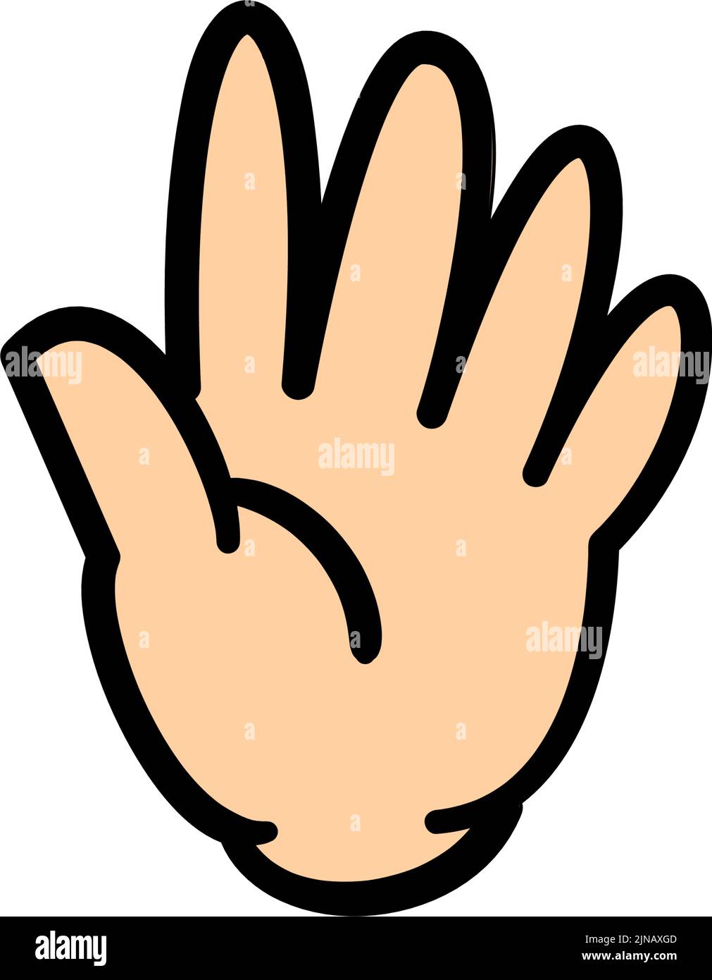 Hand-painted hand sign Stock Vector Image & Art - Alamy