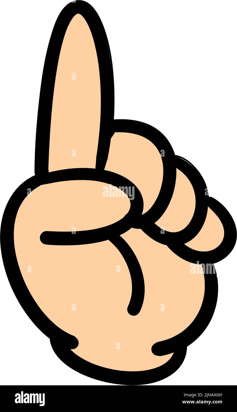 Hand-painted hand sign Stock Vector Image & Art - Alamy