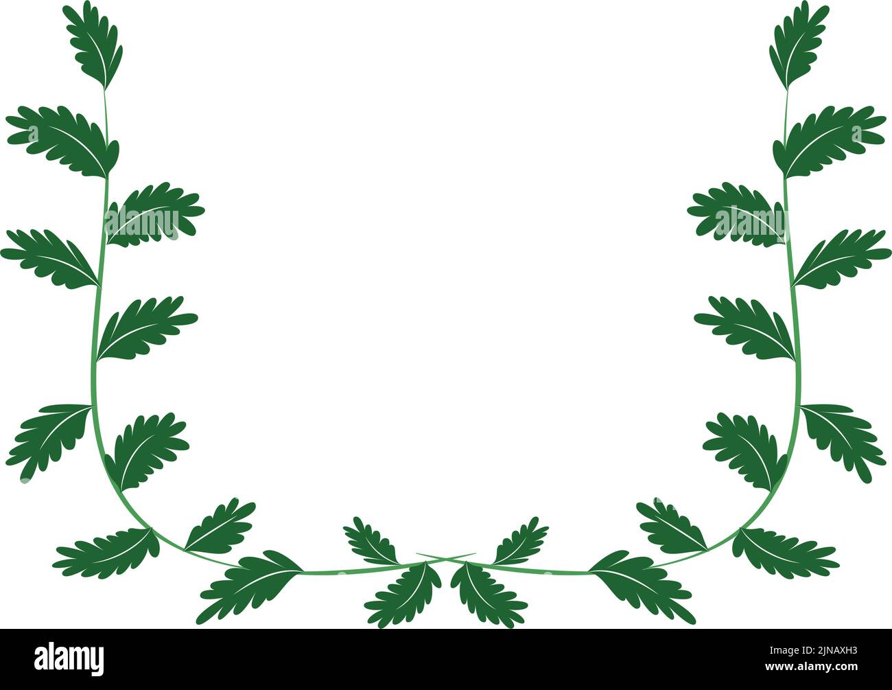 Green leaf frame material Stock Vector Image & Art - Alamy