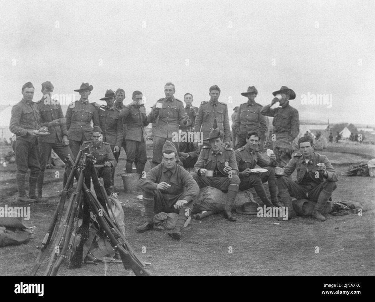 Tasmania c.1913 members of Pre WWI militia Stock Photo - Alamy