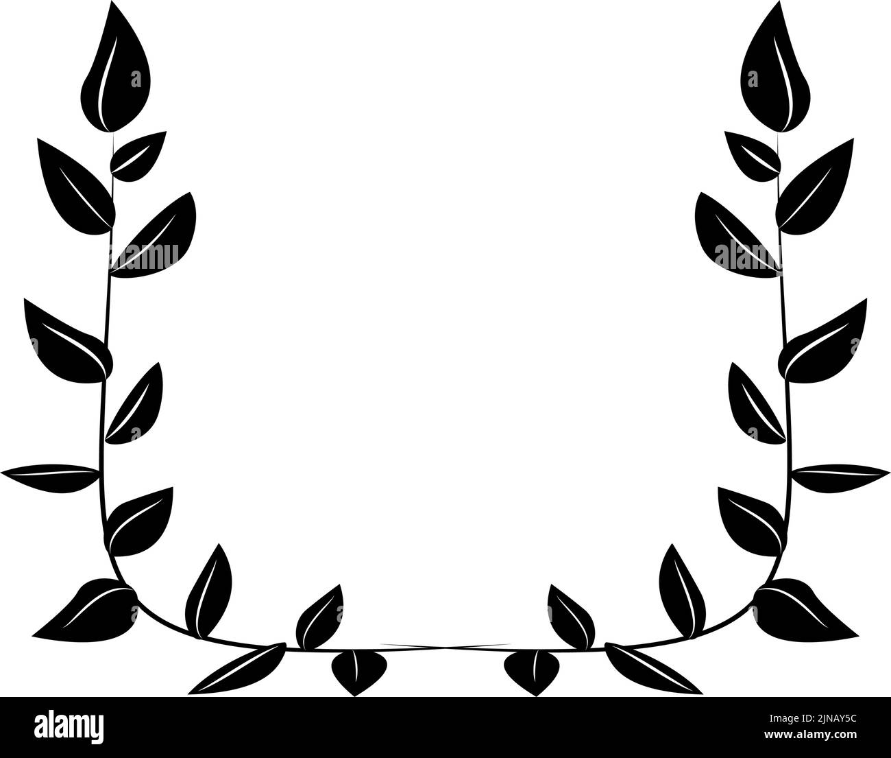 Simple plant leaves monochrome Stock Vector Image & Art - Alamy