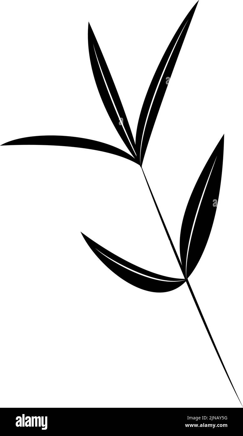 Simple plant leaves monochrome Stock Vector Image & Art - Alamy