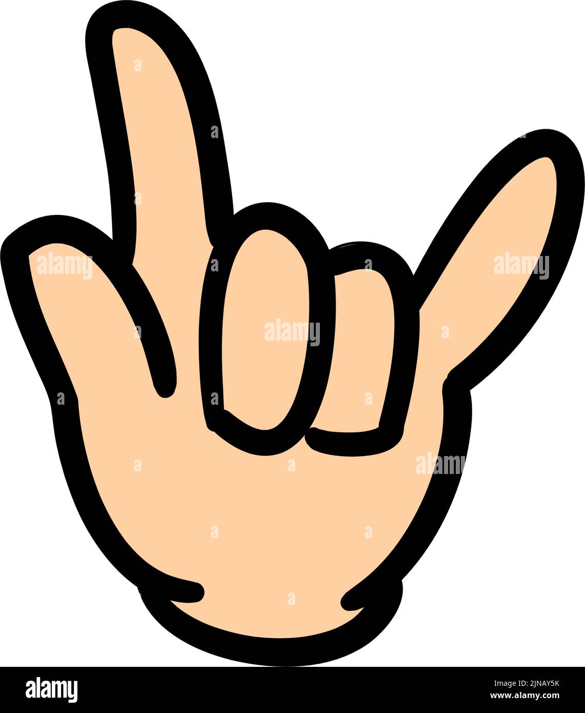 Hand-painted hand sign Stock Vector Image & Art - Alamy