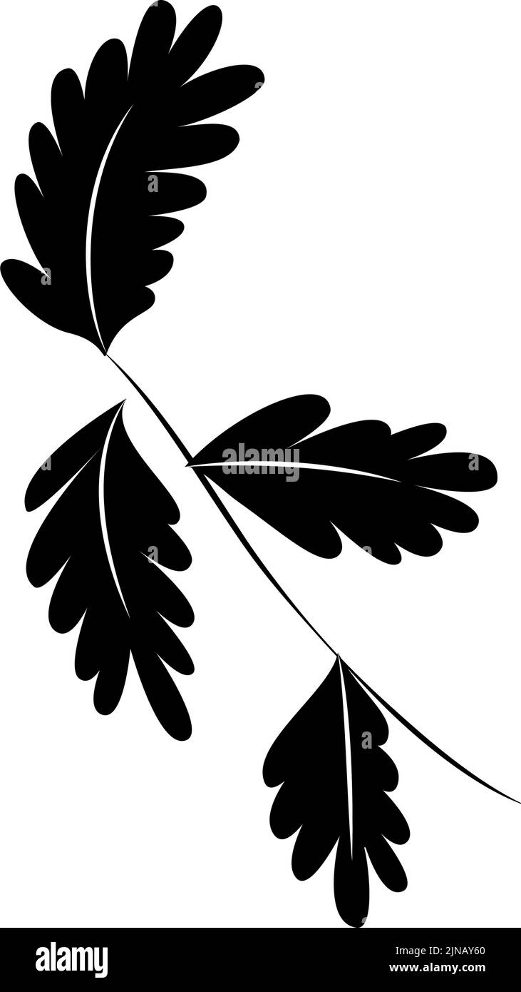 Simple plant leaves monochrome Stock Vector Image & Art - Alamy