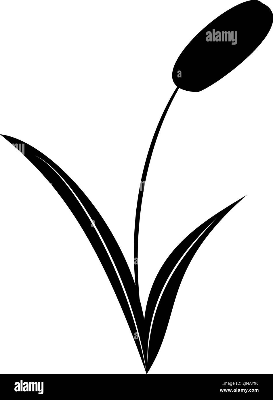 Simple plant leaves monochrome Stock Vector Image & Art - Alamy