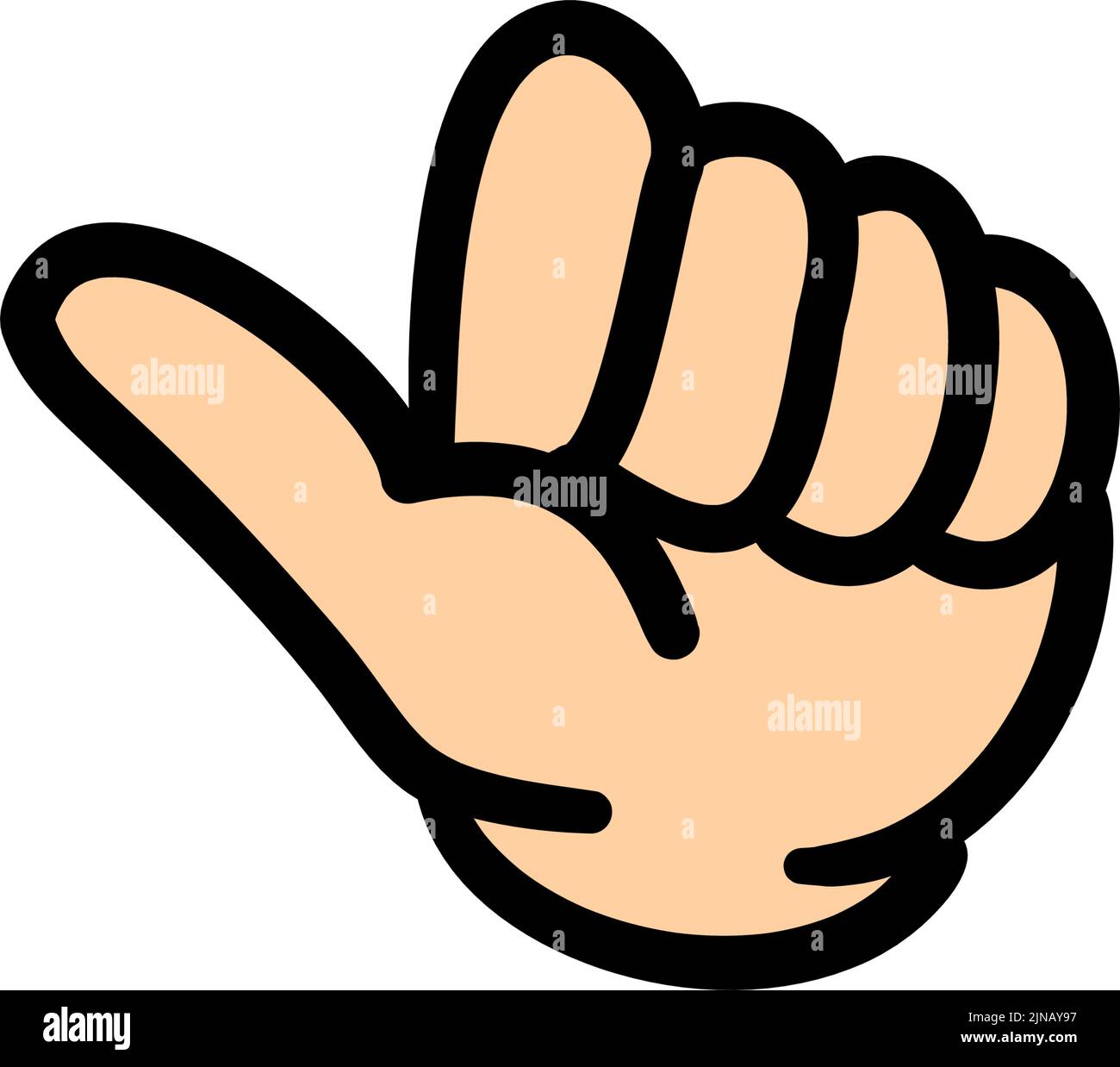Hand-painted hand sign Stock Vector Image & Art - Alamy