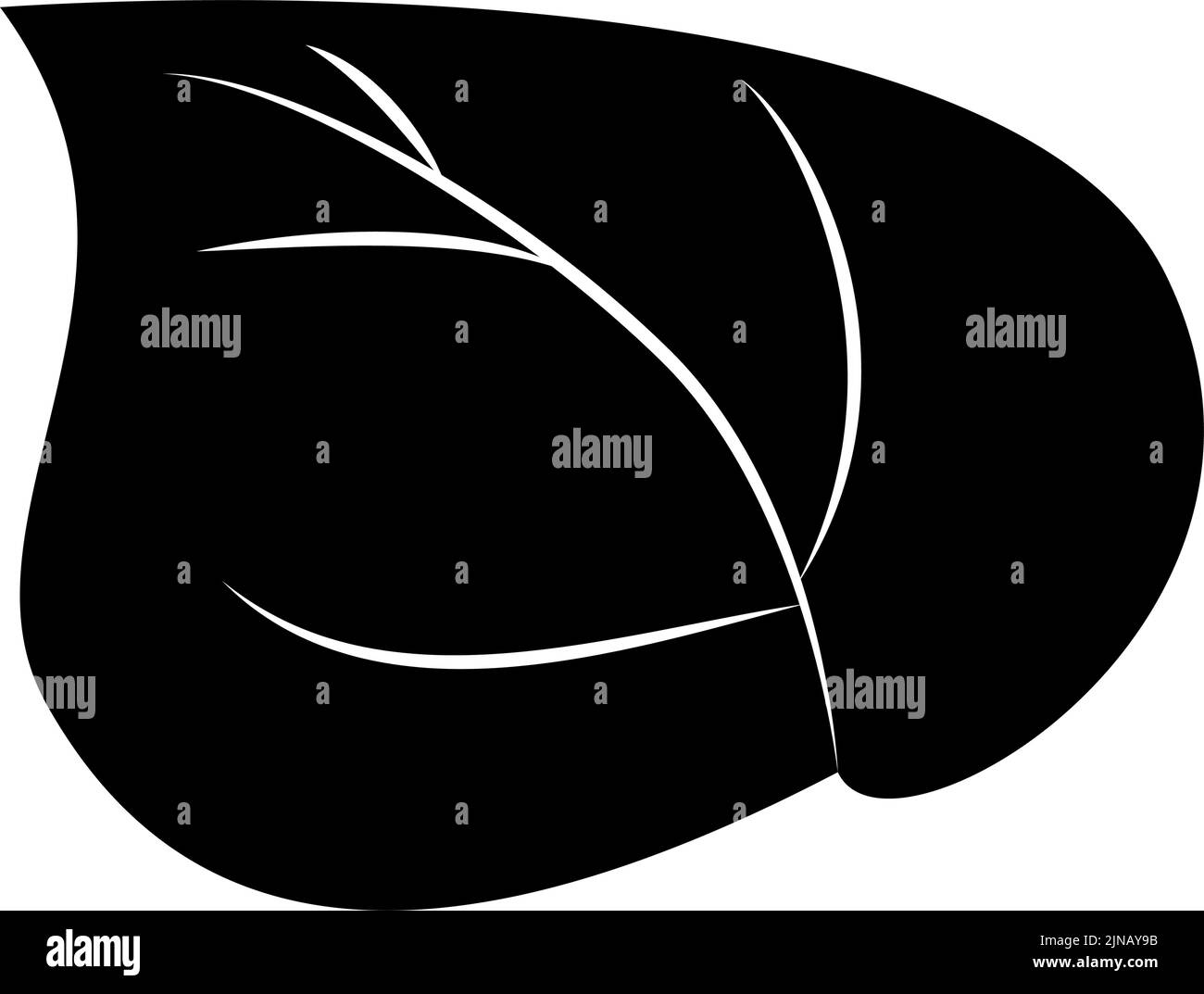 Simple plant leaves monochrome Stock Vector Image & Art - Alamy