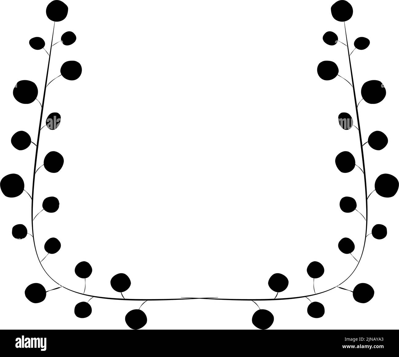 Simple plant leaves monochrome Stock Vector Image & Art - Alamy