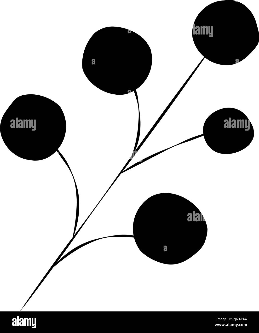 Simple plant leaves monochrome Stock Vector Image & Art - Alamy