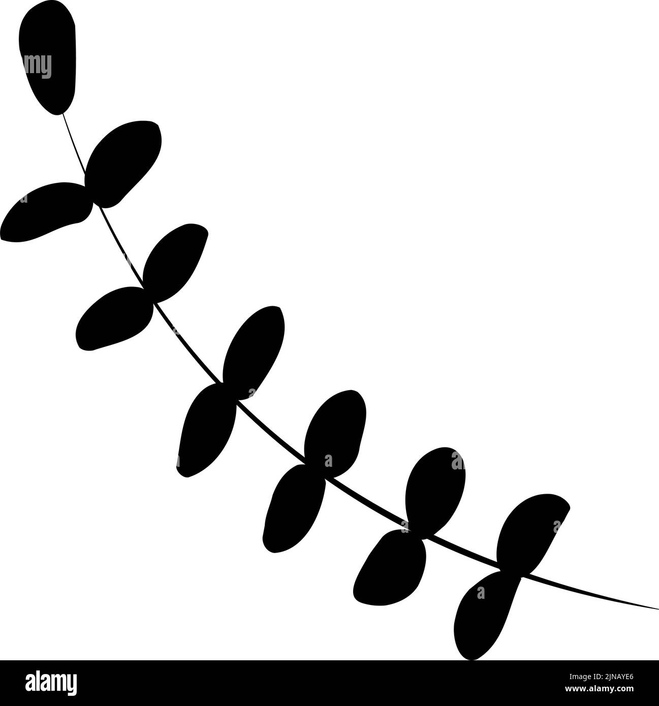 Simple plant leaves monochrome Stock Vector Image & Art - Alamy