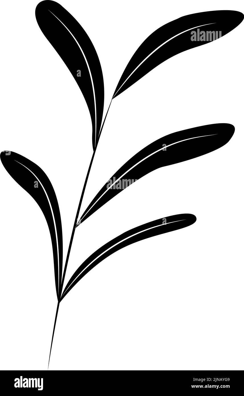 Simple plant leaves monochrome Stock Vector Image & Art - Alamy