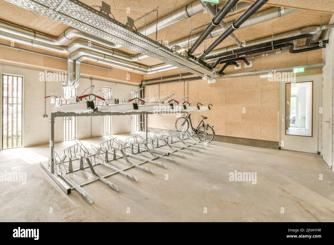 Ground floor for parking place in the modern high rise apartment Stock ...