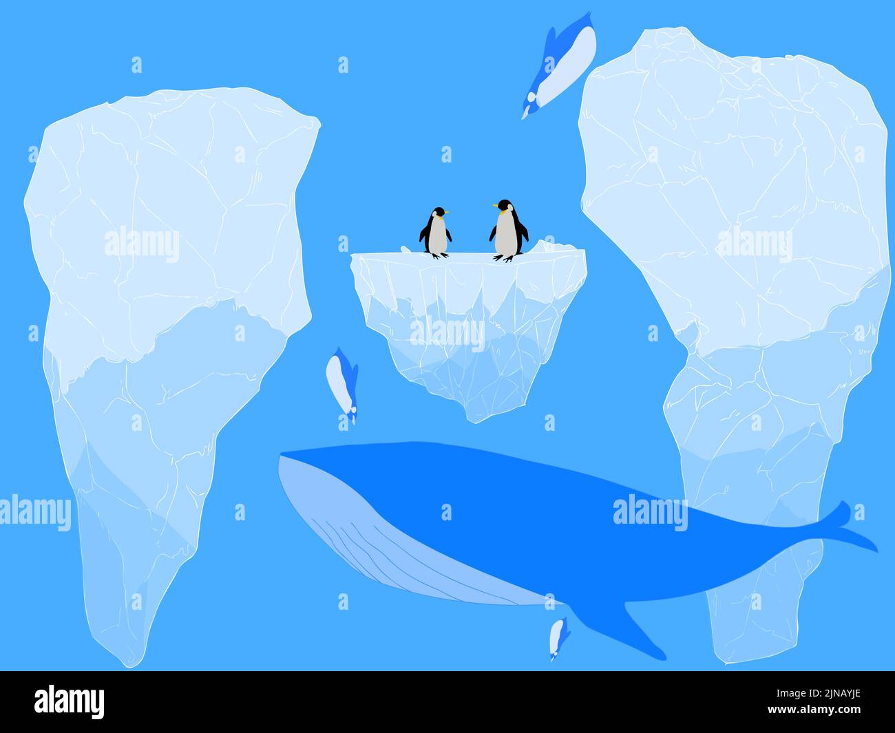 Icebergs birds Stock Vector Images - Alamy