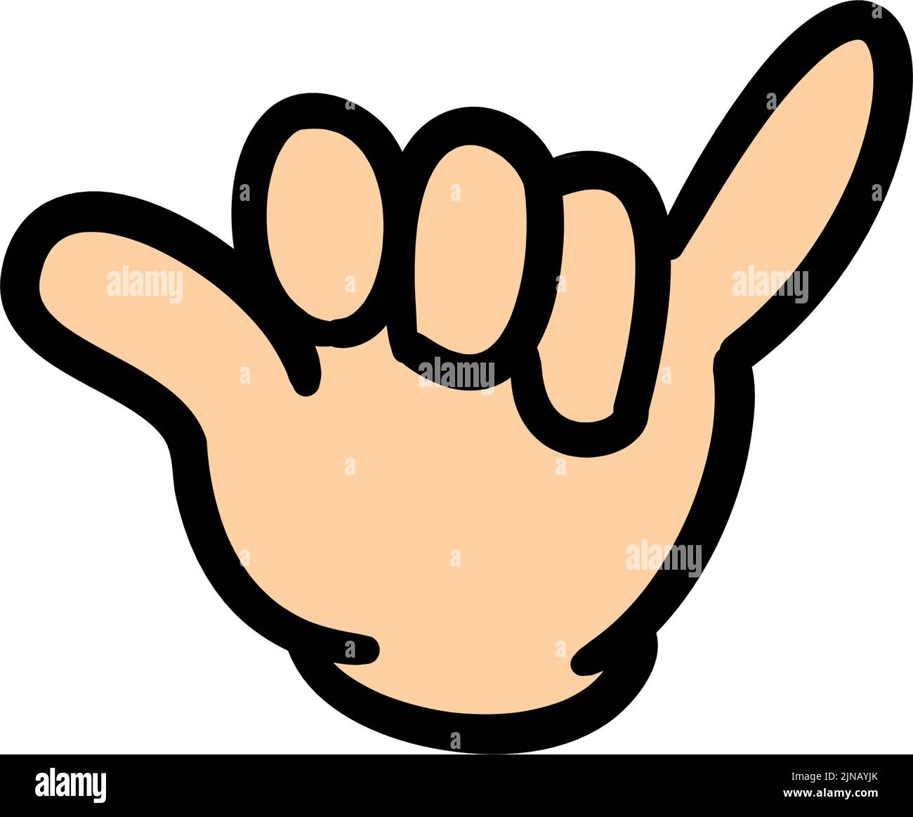 Hand-painted hand sign Stock Vector Image & Art - Alamy