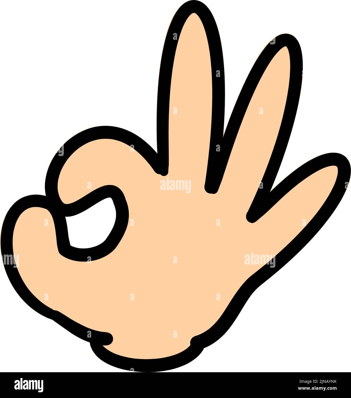 Hand-painted hand sign Stock Vector Image & Art - Alamy