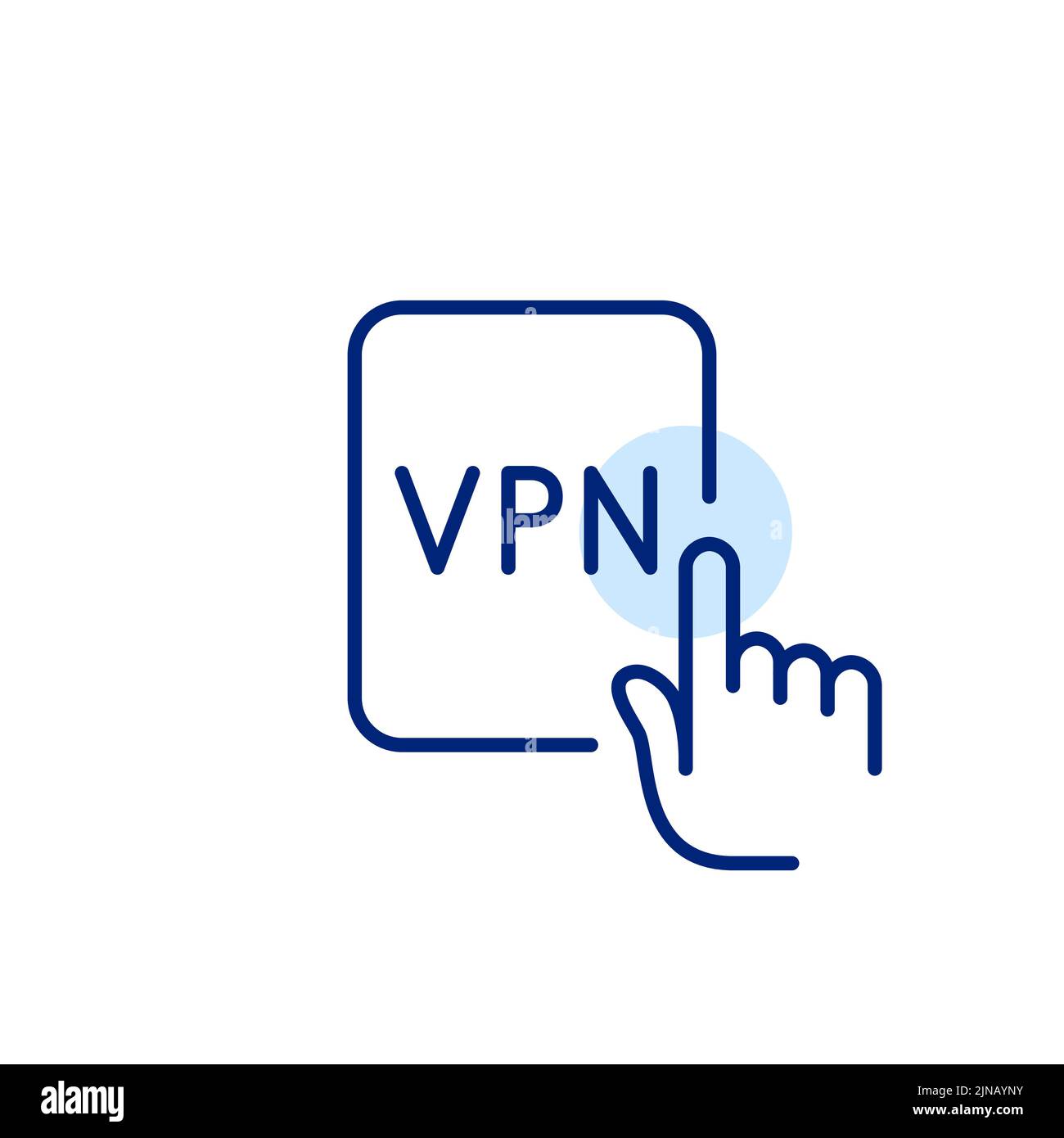 Turning on VPN connection on a tablet. Pixel perfect, editable stroke ...
