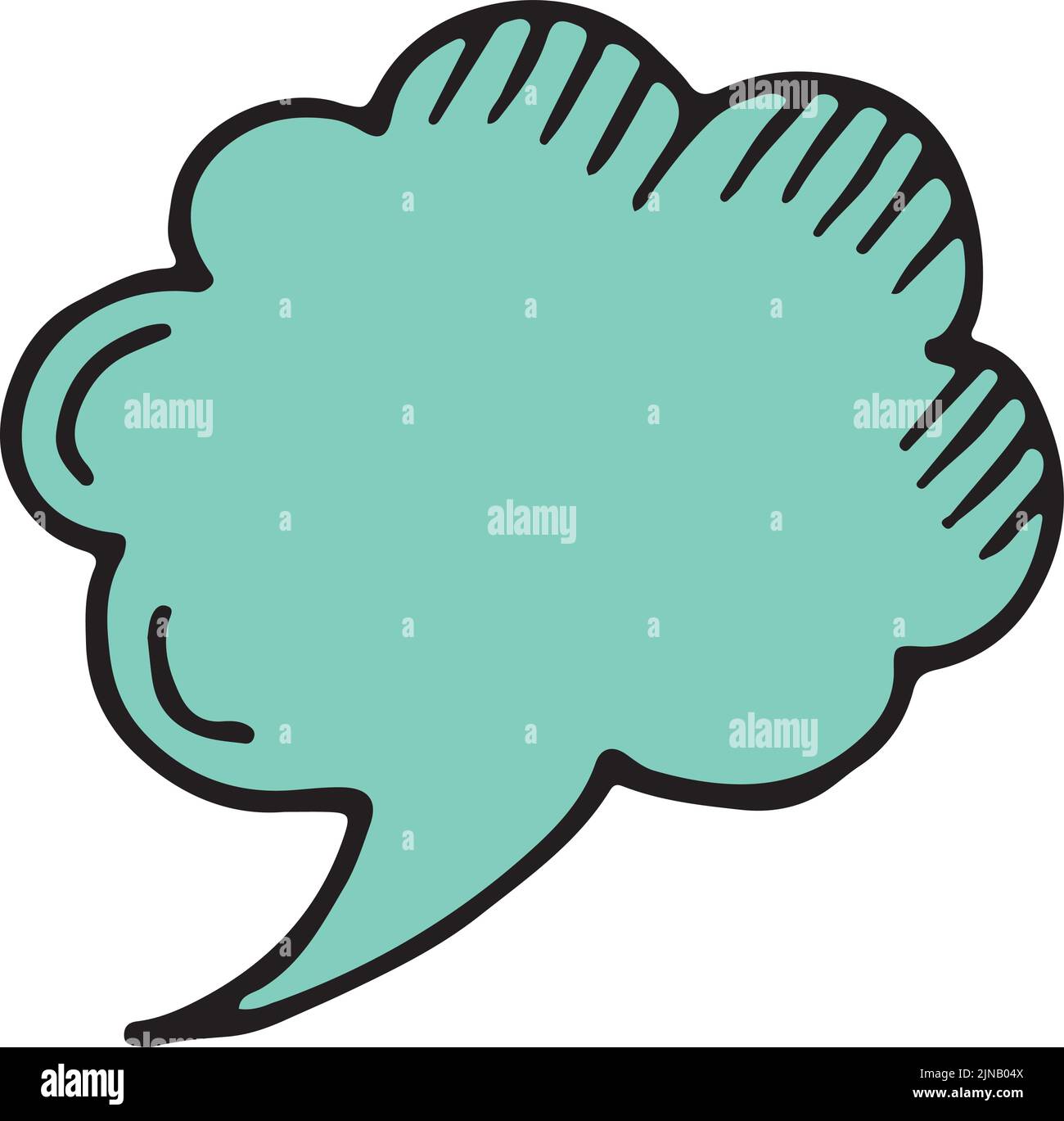 Speech bubble color doodle. Message balloon icon Stock Vector Image ...