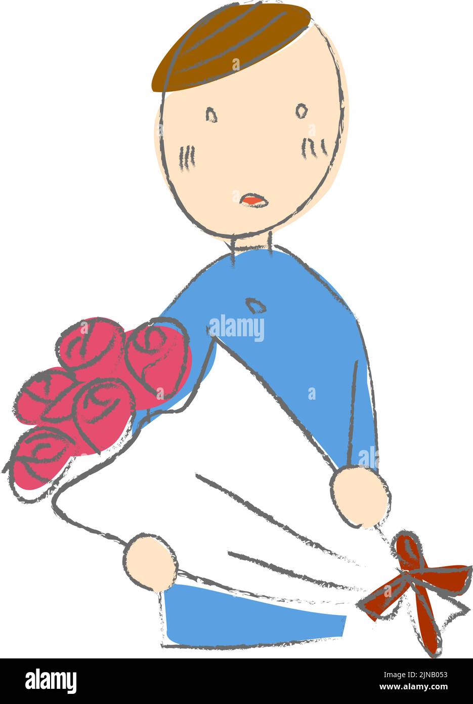 Graduation boy pattern, drawing by analog taste Stock Vector Image ...