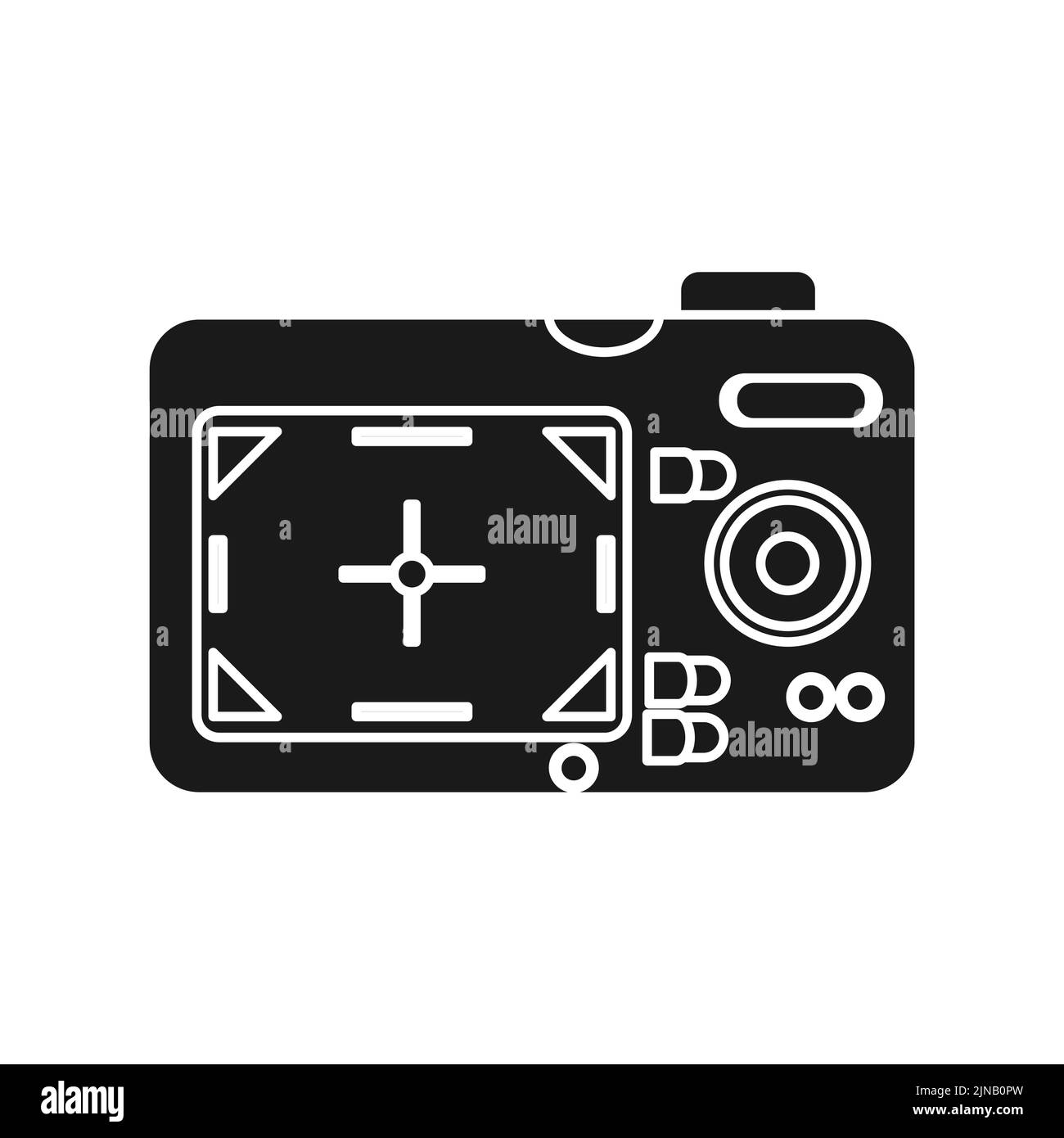 Photo vector icon and photograph symbol illustration solid black ...