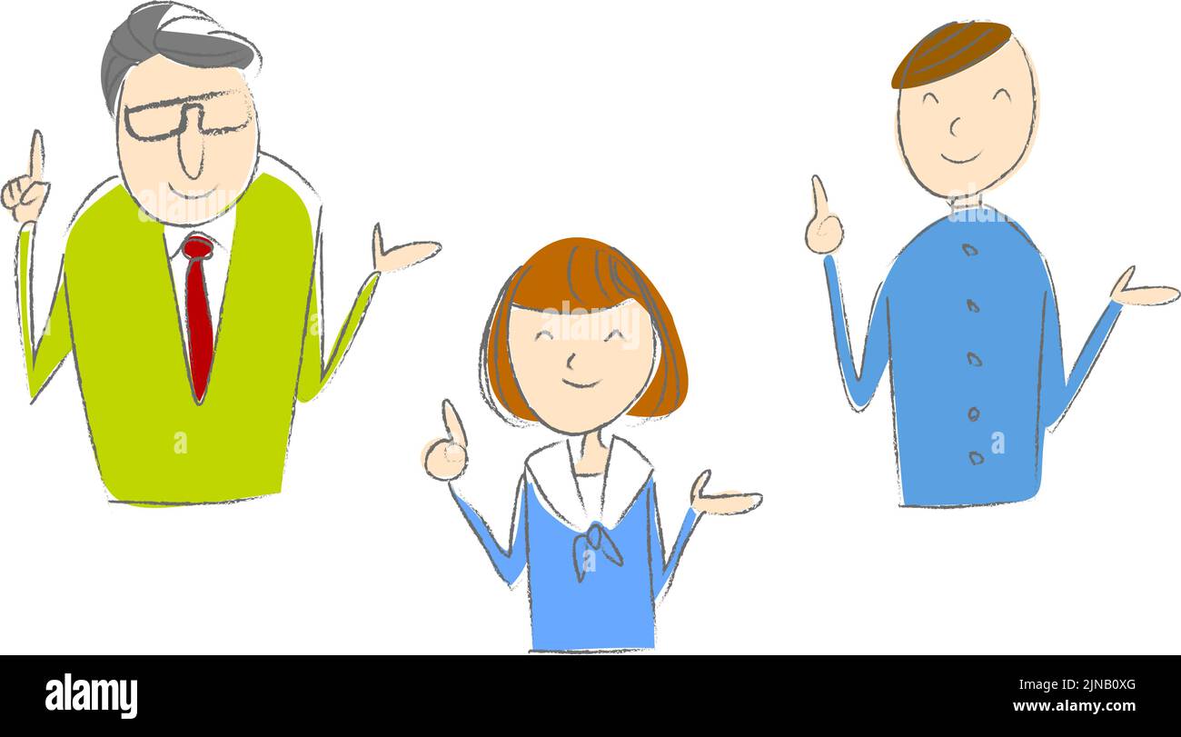 Student teacher pointing Stock Vector Images - Alamy