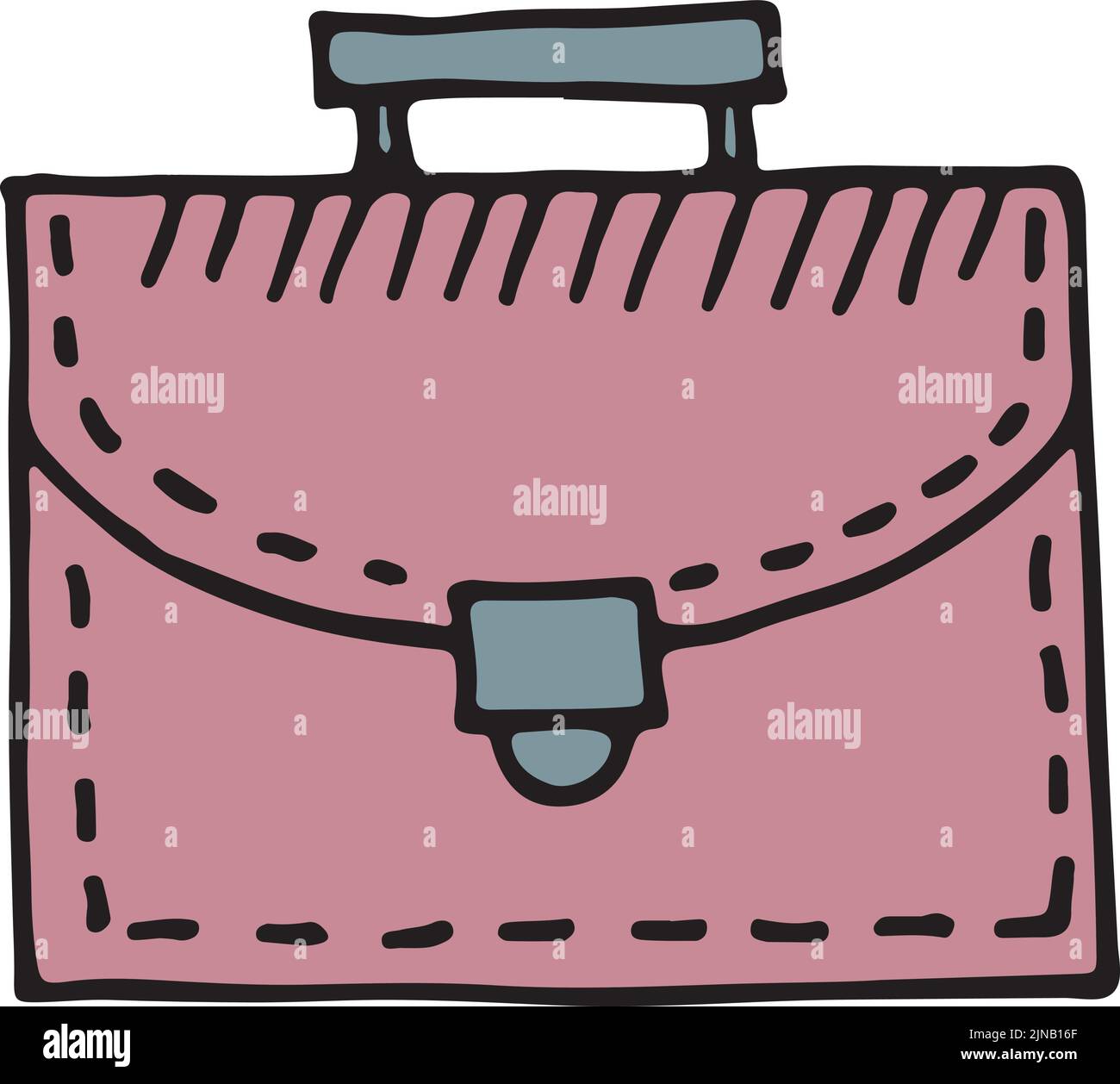 Business work bag color doodle. Briefcase icon Stock Vector Image & Art ...
