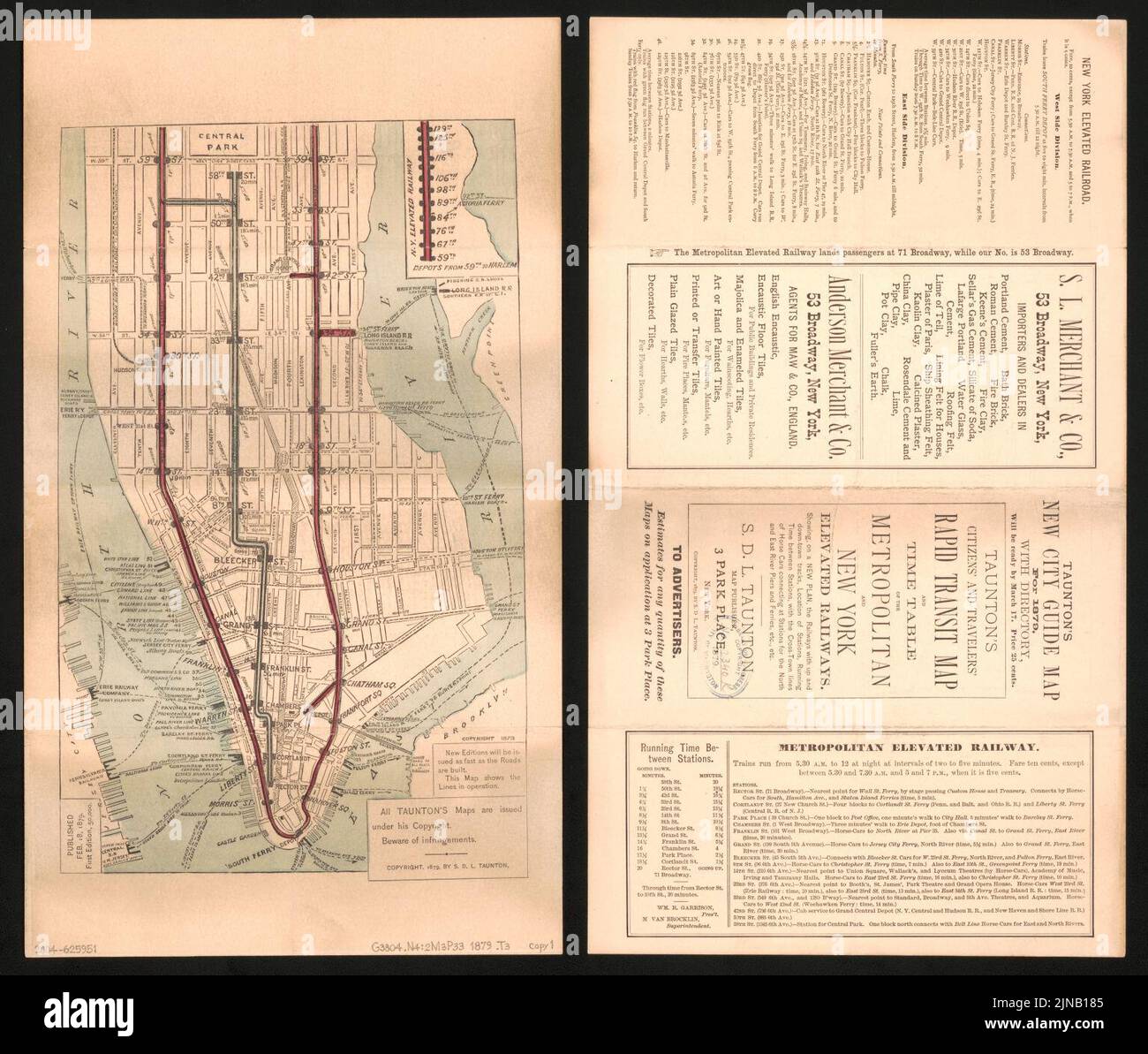 Taunton's citizens' and travelers' rapid transit map and time table of ...