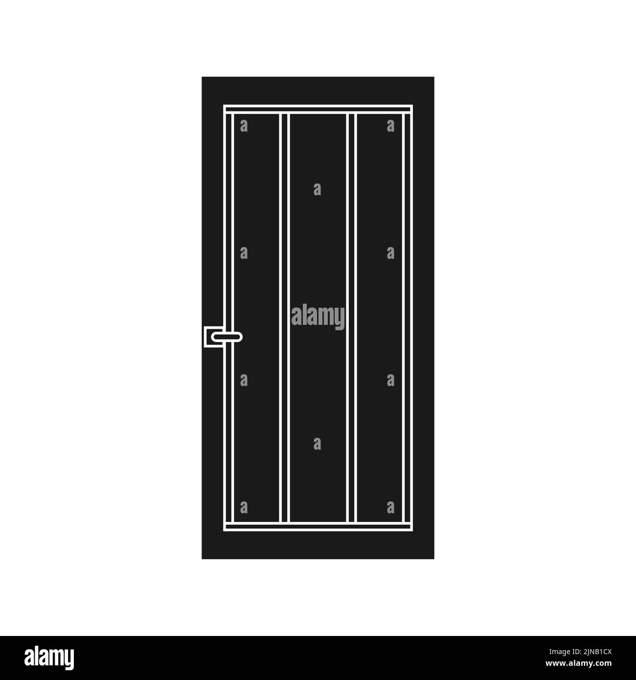 Door entrance vector illustration house outline. Doorway interior exit ...