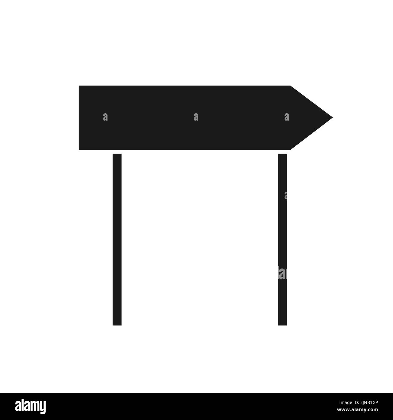 Road sign traffic blan vector illustration black solid. Isolated white ...