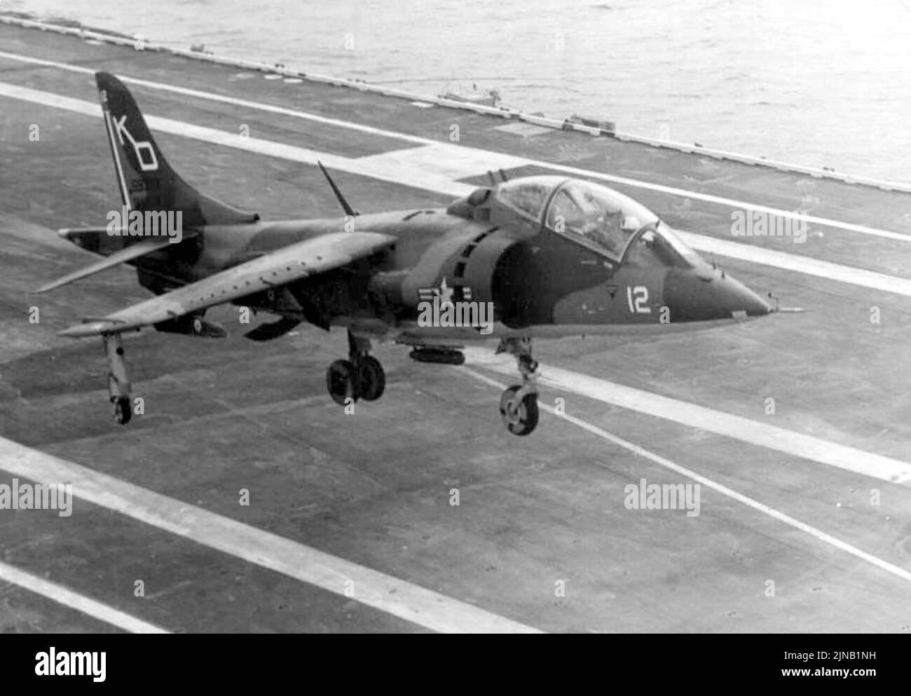 TAV-8A landing USS Roosevelt 1976 Stock Photo - Alamy
