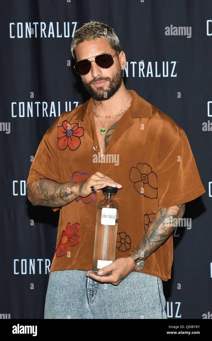 Columbian singer Maluma holds a press conference announcing his latest ...