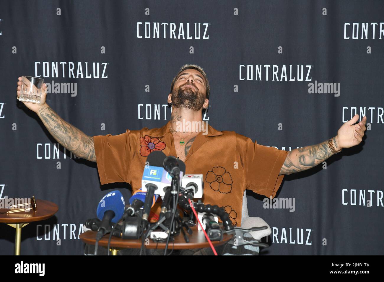 Columbian singer Maluma holds a press conference announcing his latest ...