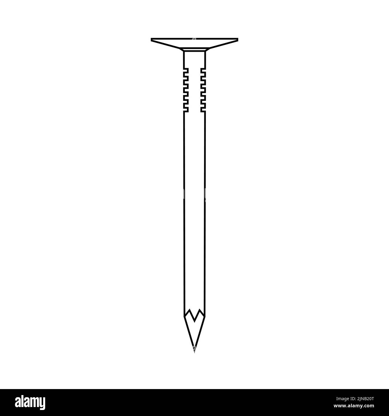 Nail tool construction vector illustration equipment icon outline ...