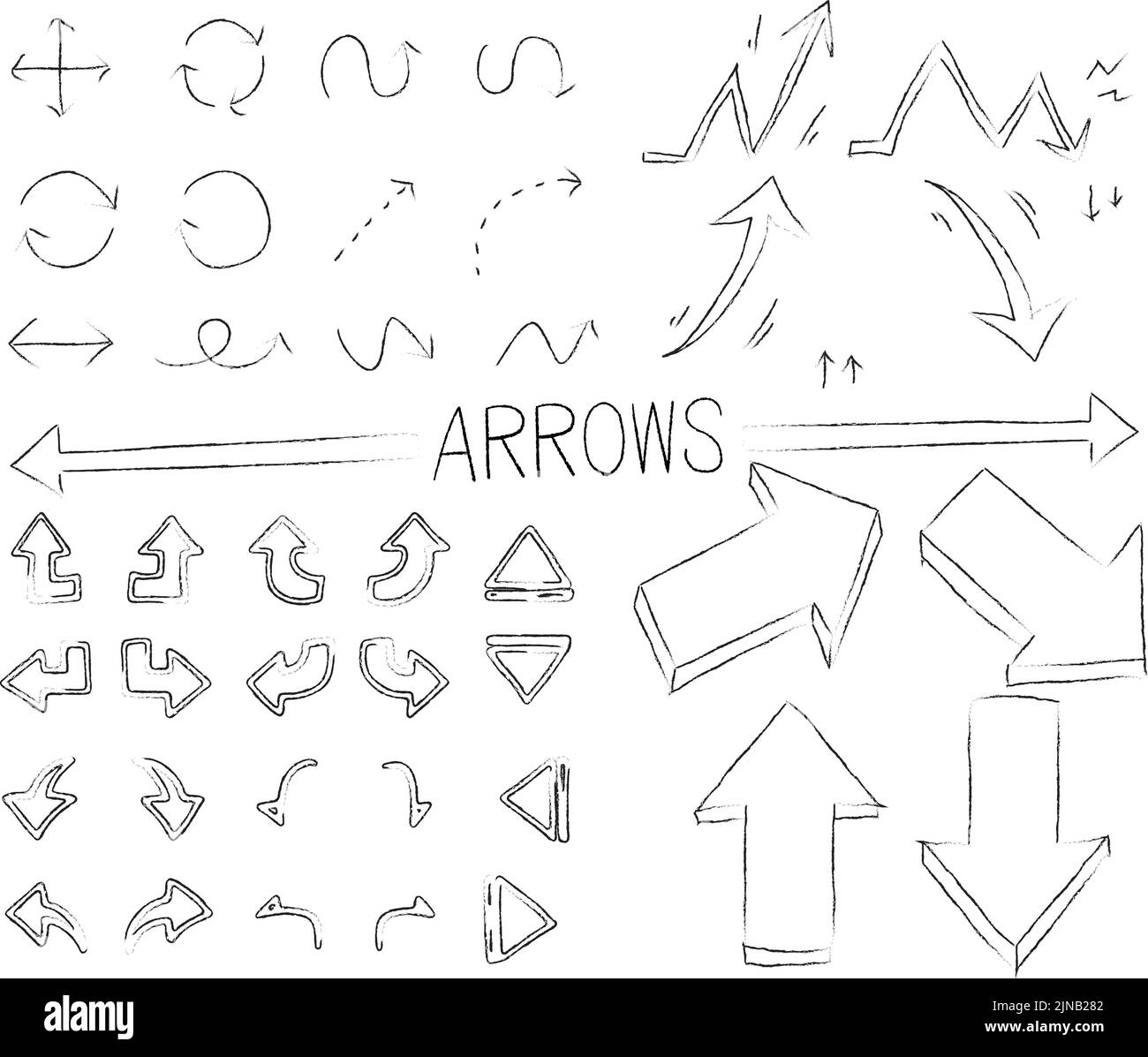 Arrow sign painted white Stock Vector Images - Alamy