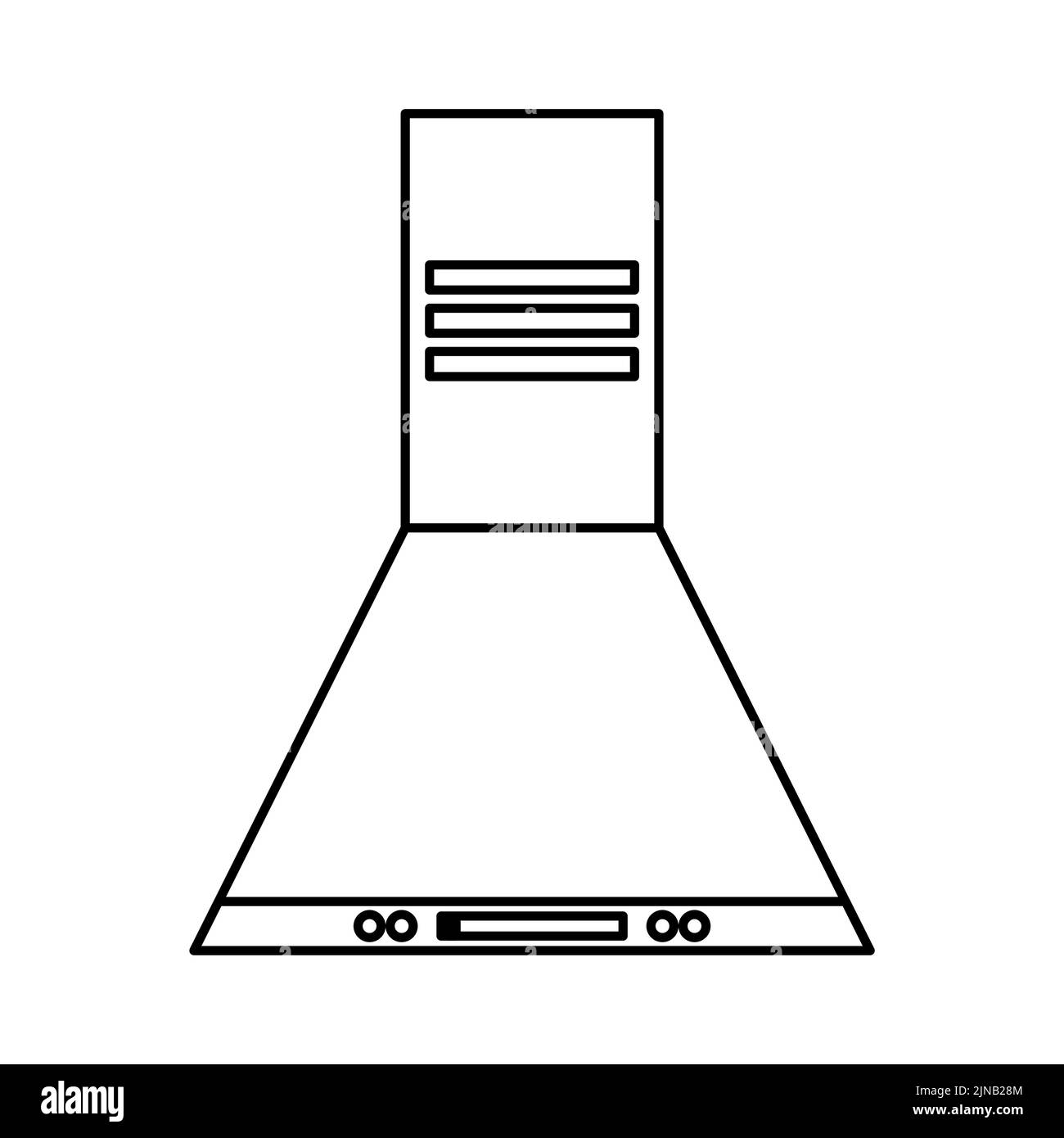 Kitchen hood appliance outline vector illustration design interior ...