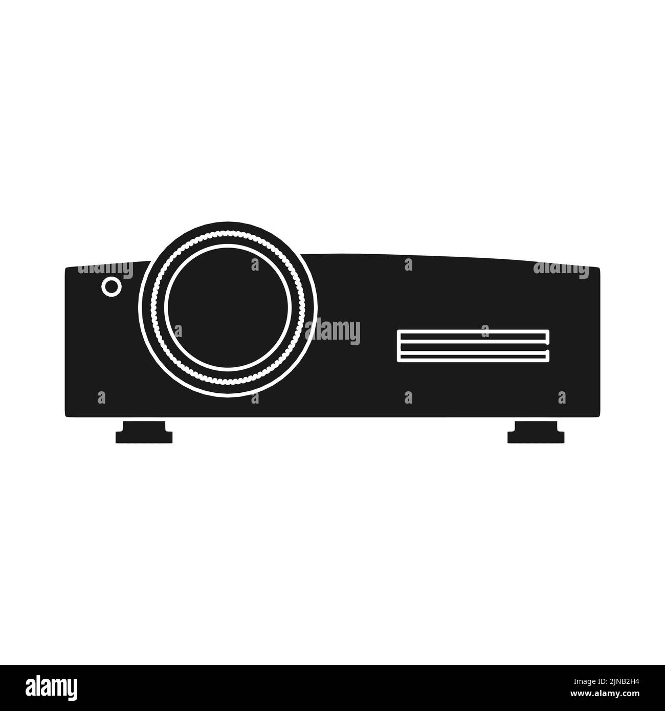 Video projector cinema vector illustration equipment icon solid black ...
