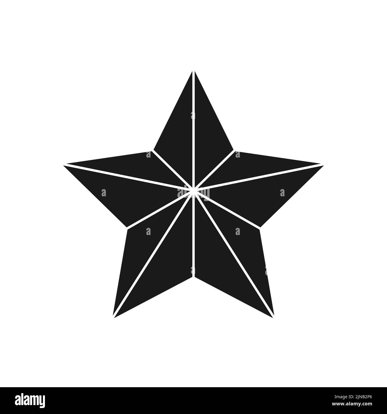 Star black solid vector decaration symbol illustration icon. Abstract ...