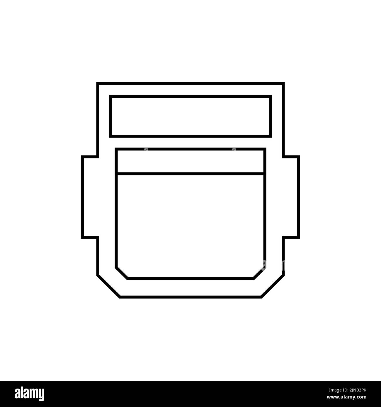 Connection port computer vector icon illustration outline. Jack ...