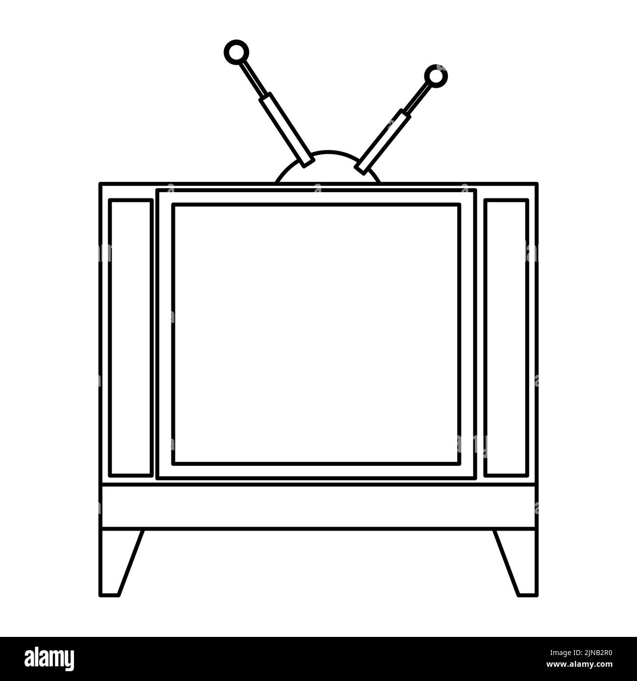 TV technology screen television vector illustration icon outline ...