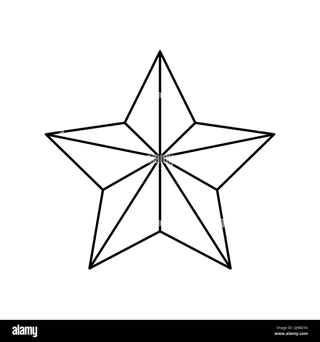 Star outline vector decaration symbol illustration icon. Abstract shape ...