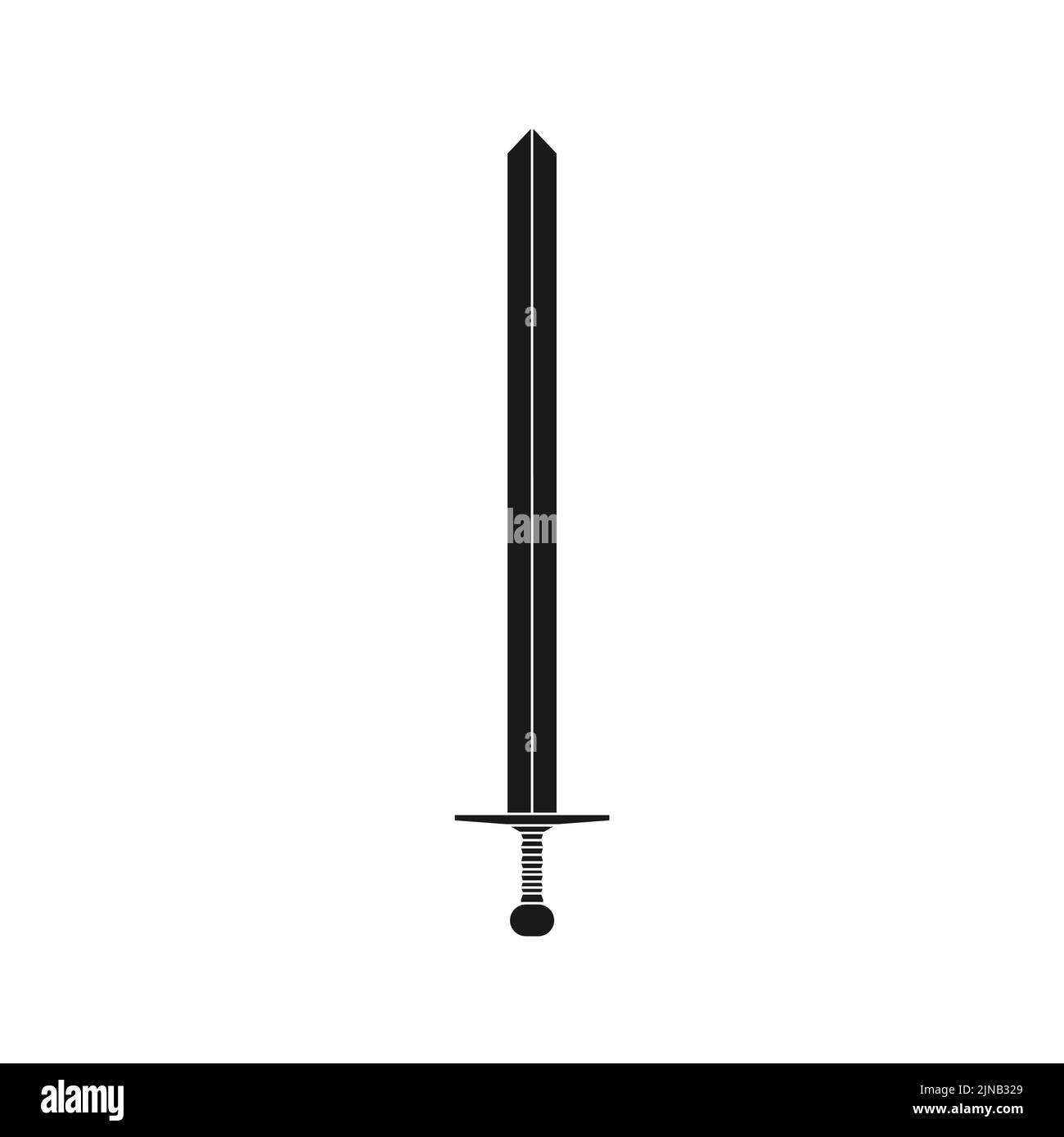 Sword weapon vector illustration icon outline. Fantasy steel medieval ...