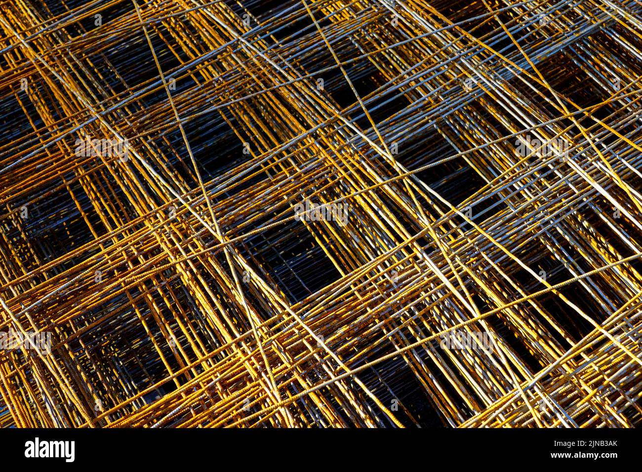 Patterns of rusty welded reinforcement construction steel mesh Stock ...