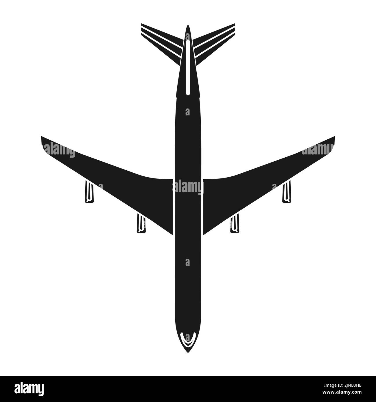 Airplane travel vector icon illustration transportation solid black ...