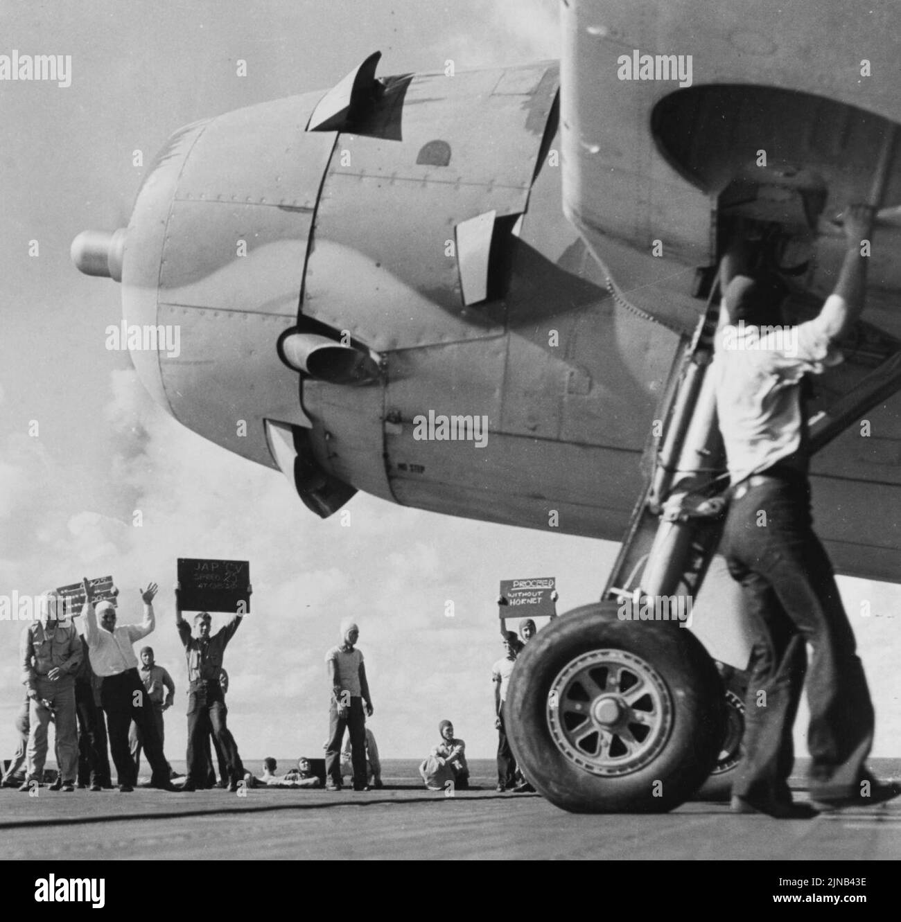 TBF-1 of VT-10 launches from USS Enterprise (CV-6) during Battle of ...
