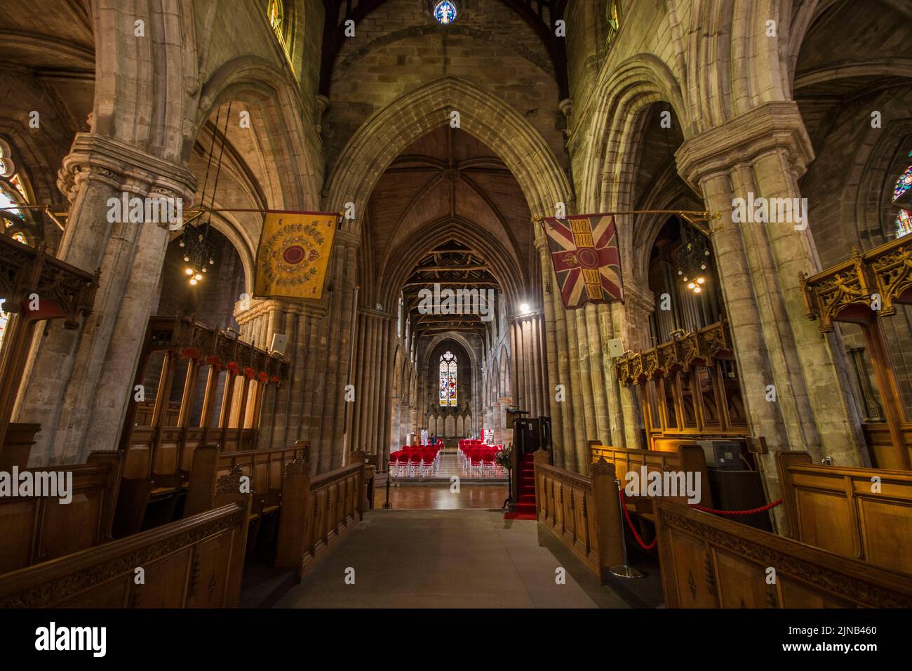 Inside the Medieval church of the Holy Rood Stock Photo - Alamy