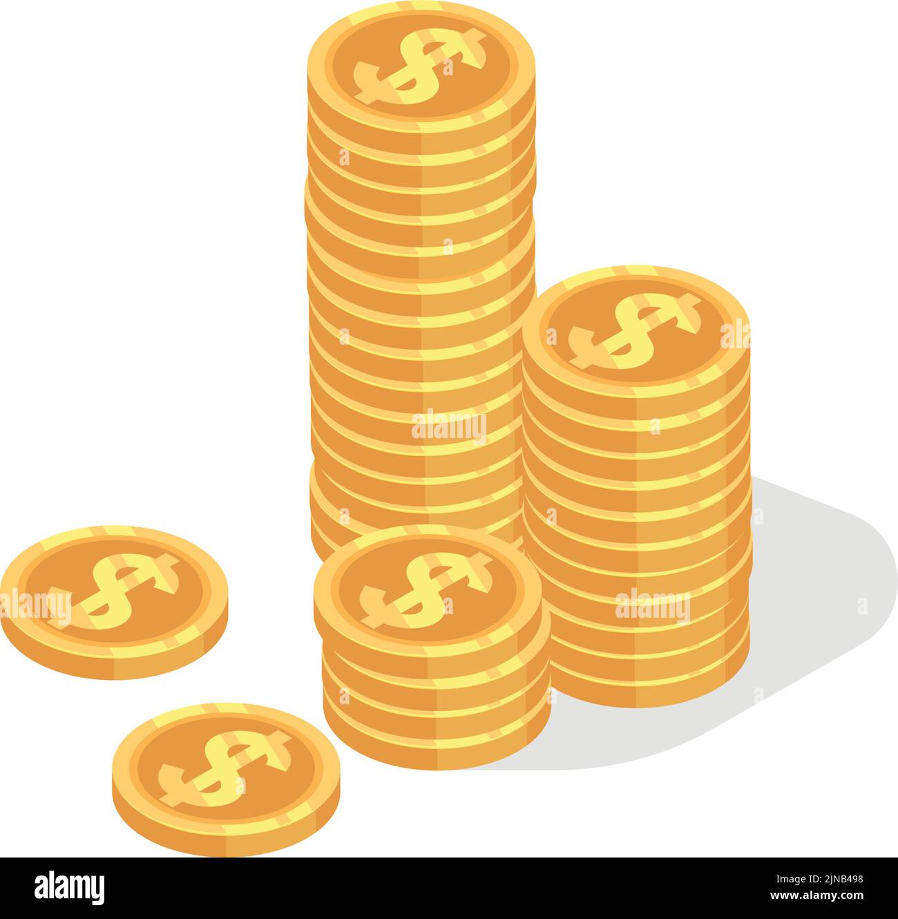 Money pile. Golden coins icon. Wealth symbol Stock Vector Image & Art ...