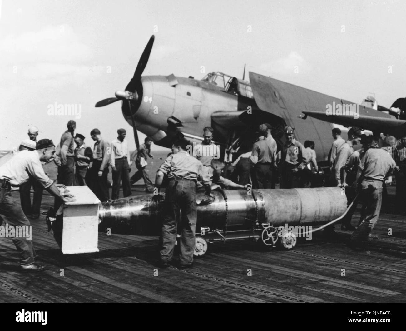 TBM Avenger with Mark 13 torpedo aboard USS Wasp (CV-18) on 13 October ...