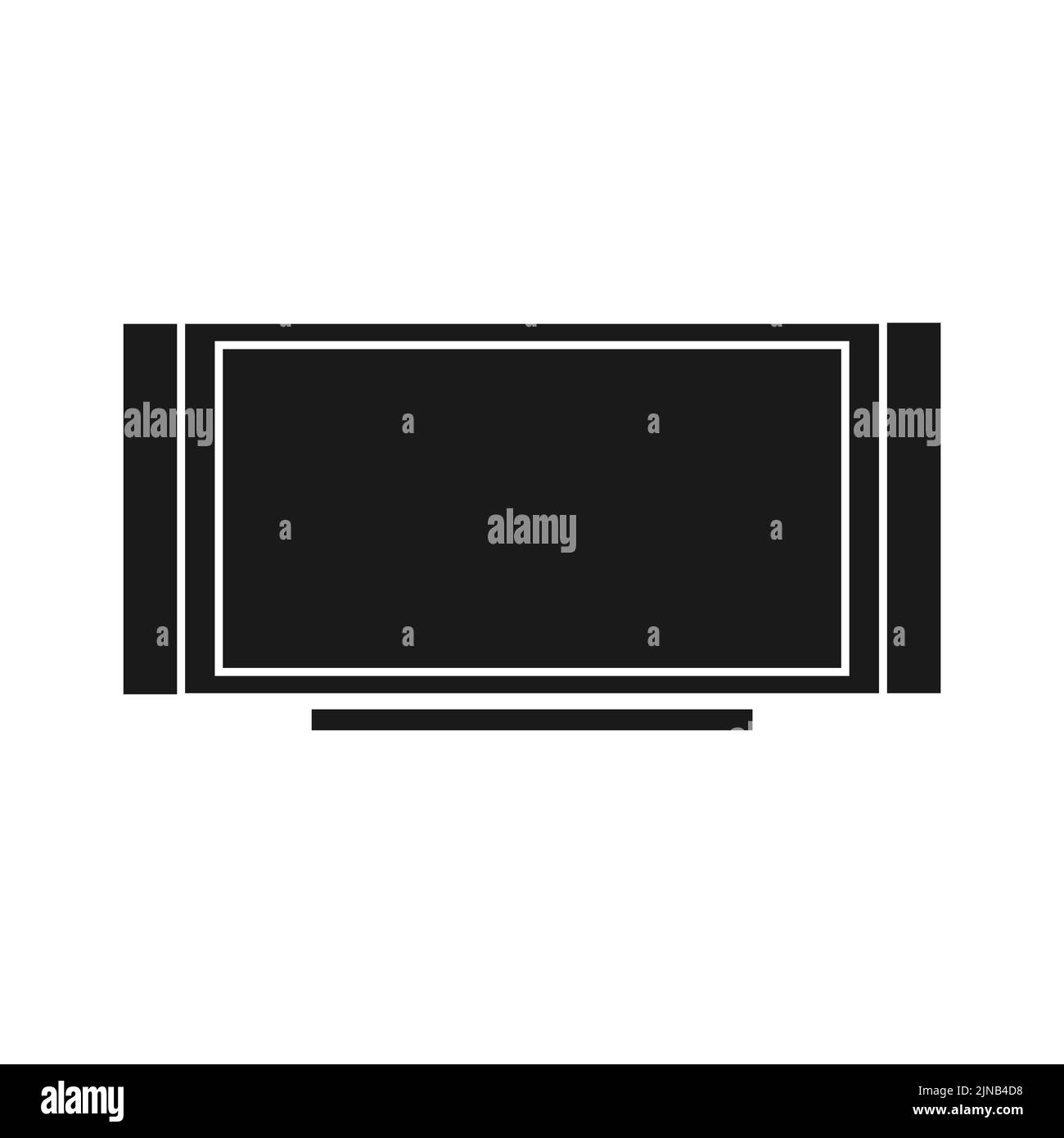 TV technology screen television vector illustration icon solid black ...