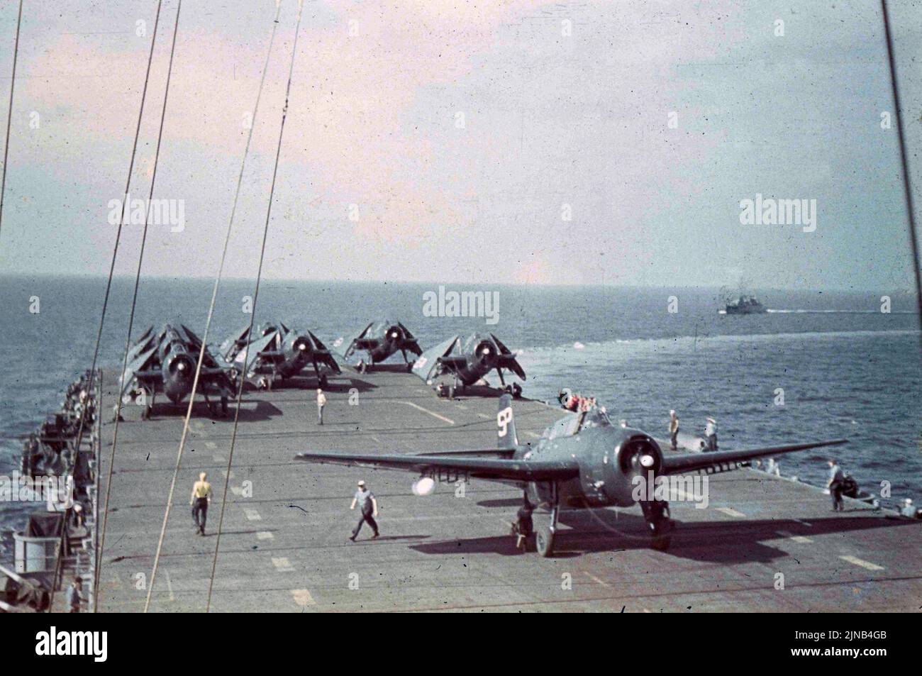 TBM-3Es on USS Siboney 1949 Stock Photo - Alamy