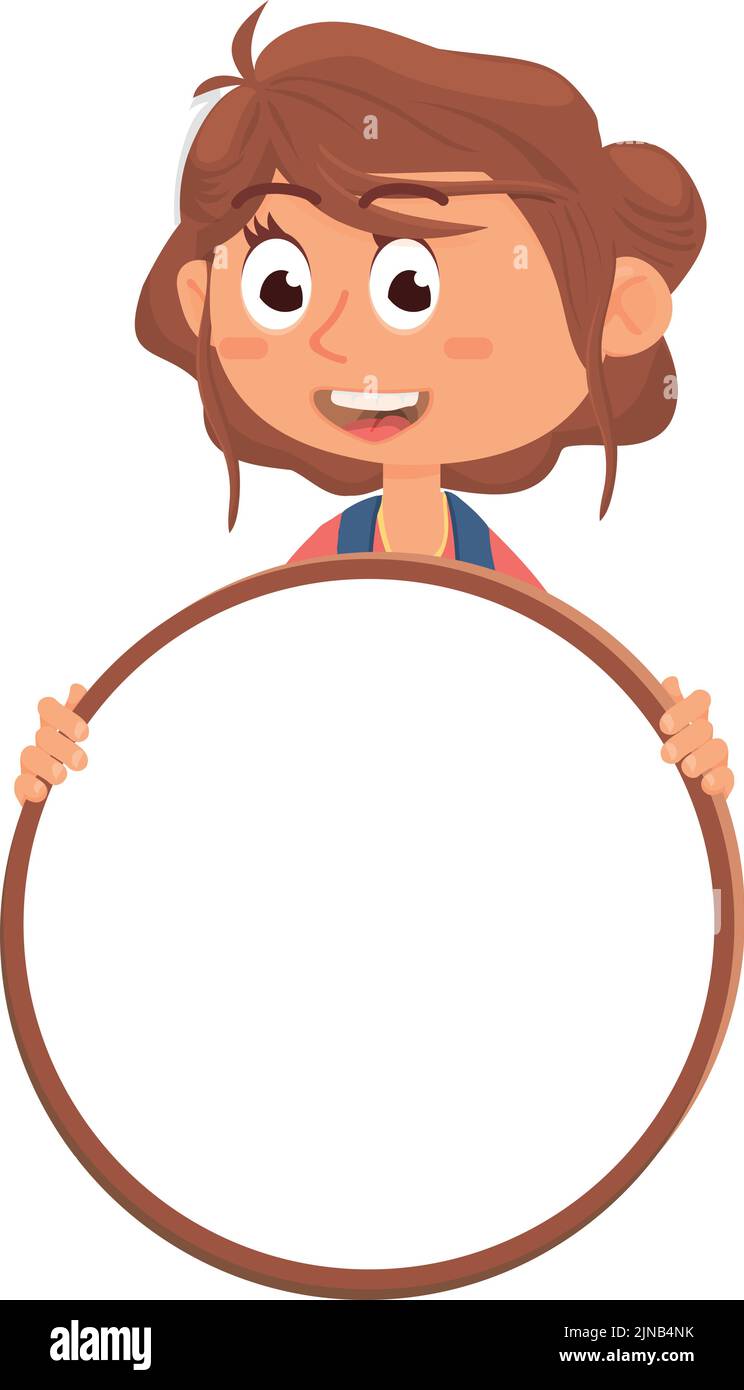 Girl in hand holds Stock Vector Images - Alamy