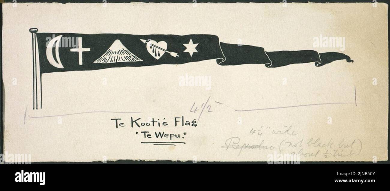 Te Kooti flag Stock Photo - Alamy